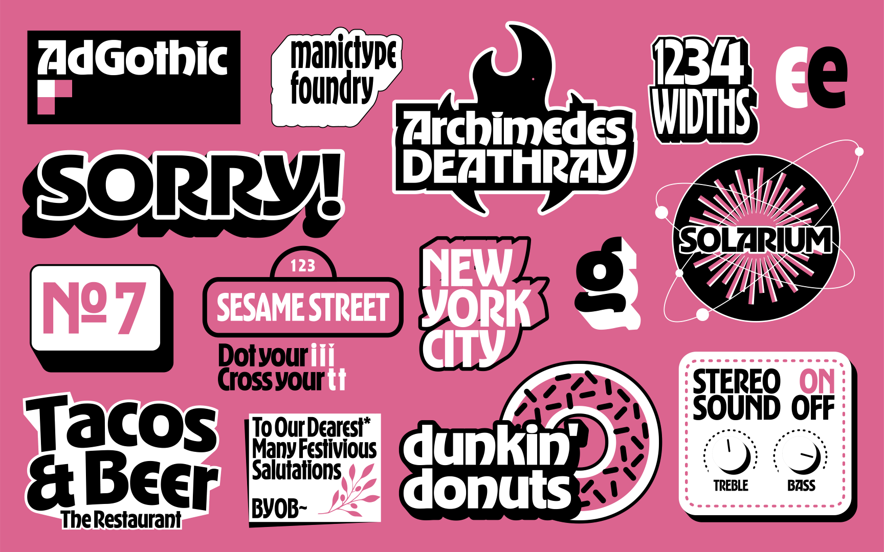 Manic Type launches with four new typefaces